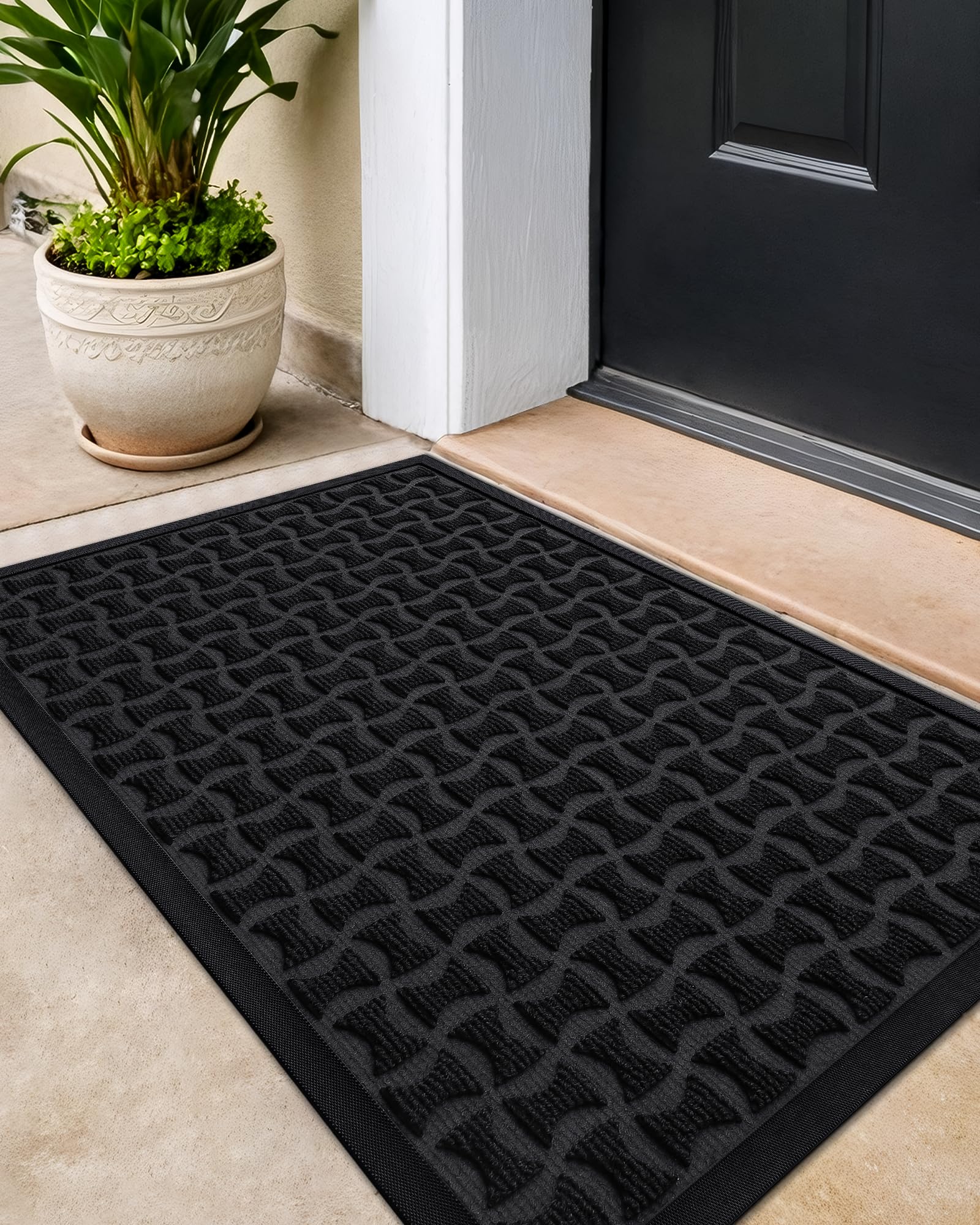 Amazon.com: Color&Geometry Front Door Mat Outside Entrance, All-Season ...
