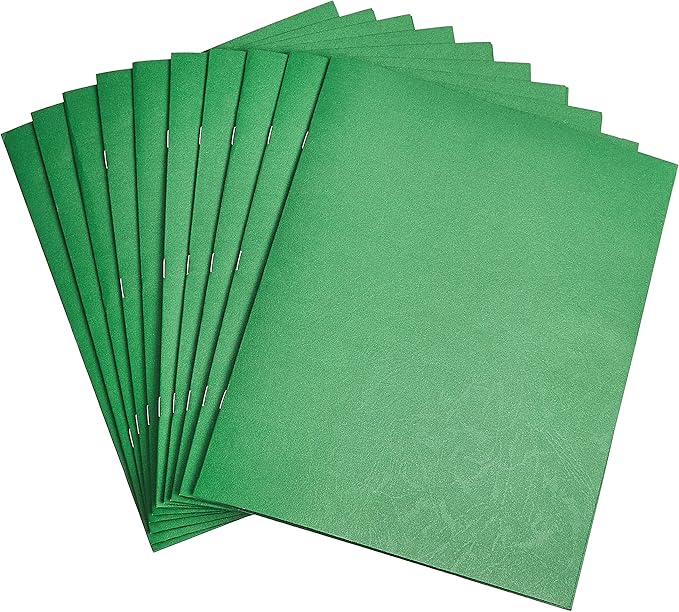 Amazon Basics Papiermappe mit 2 Taschen, mit Verschluss, Grün, 10 Stück ...
