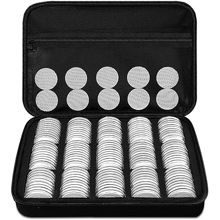 Amazon.com : HESPLUS 150 Pieces 46mm Coin Capsules, with Foam Gasket ...