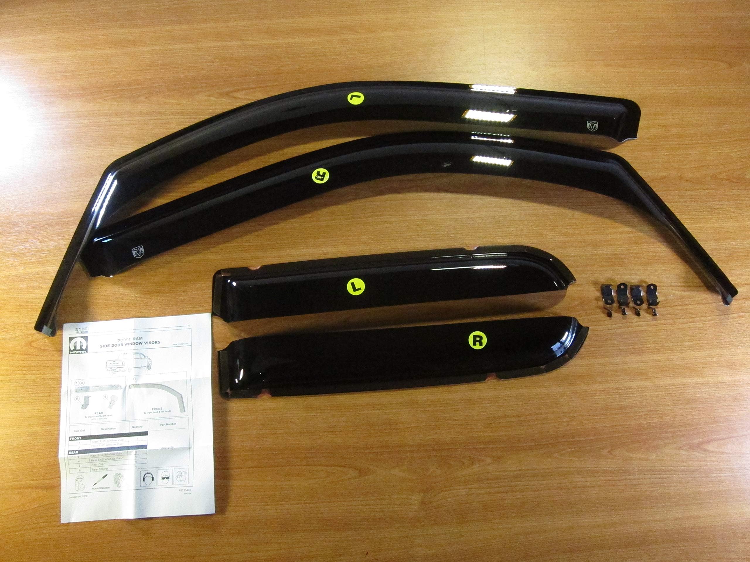 Amazon.com: Mopar Genuine Side Window Air Deflectors : Automotive