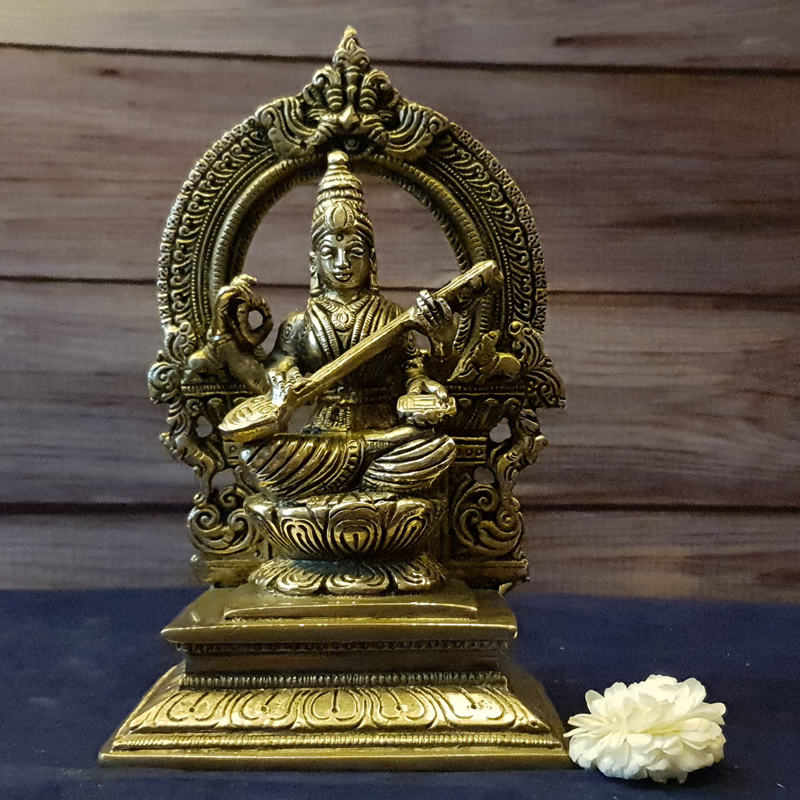 Buy Divya Mantra Saraswati Idol for Home Puja Room Diwali Decor Pooja ...