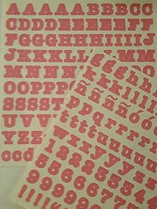 Amazon.com: ABC/123 Stickers: Light Pink Original Letters : Toys & Games