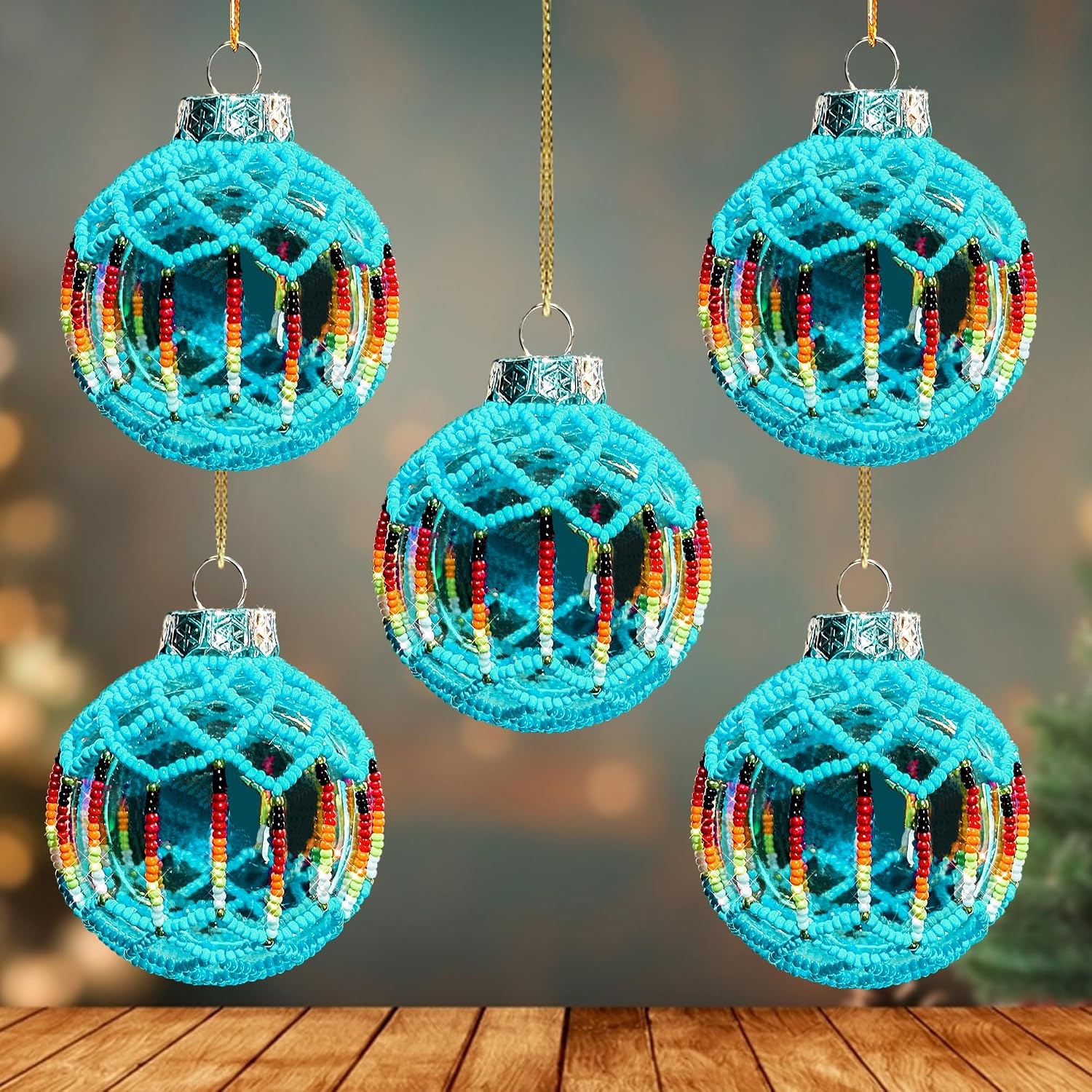 Amazon.com: 5 Pcs Handmade Native American Christmas Ornaments – 3 ...