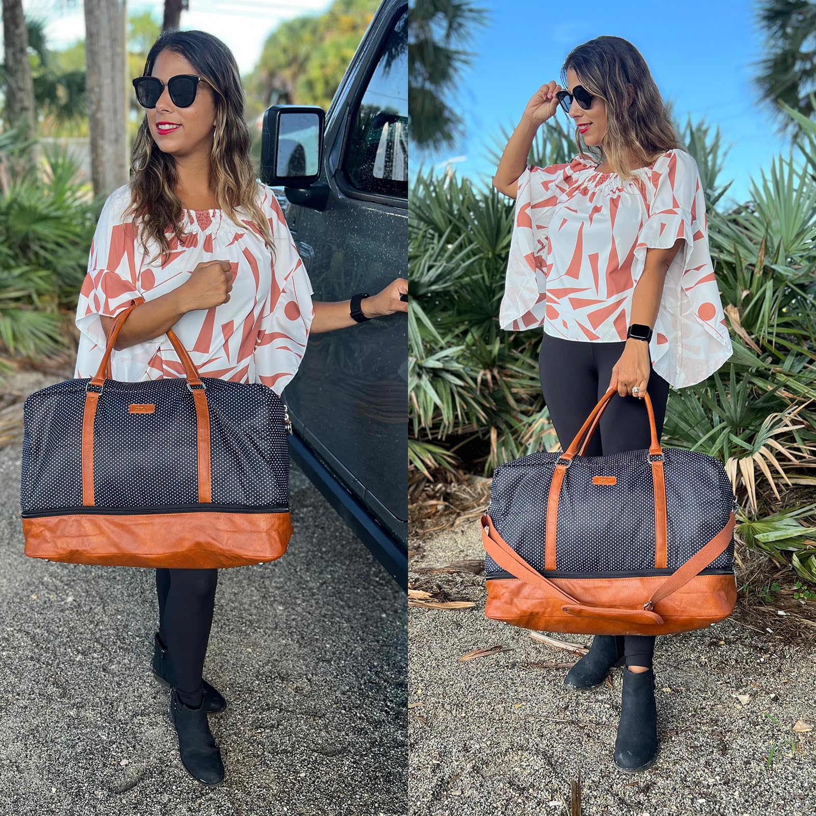 Snapklik.com : IBFUN Weekender Bags For Women, 21" Weekender Travel Bag ...