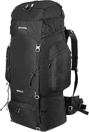 Eurohike Nepal 85 Litre Rucksack with Ventilated Back Panel & Padded ...