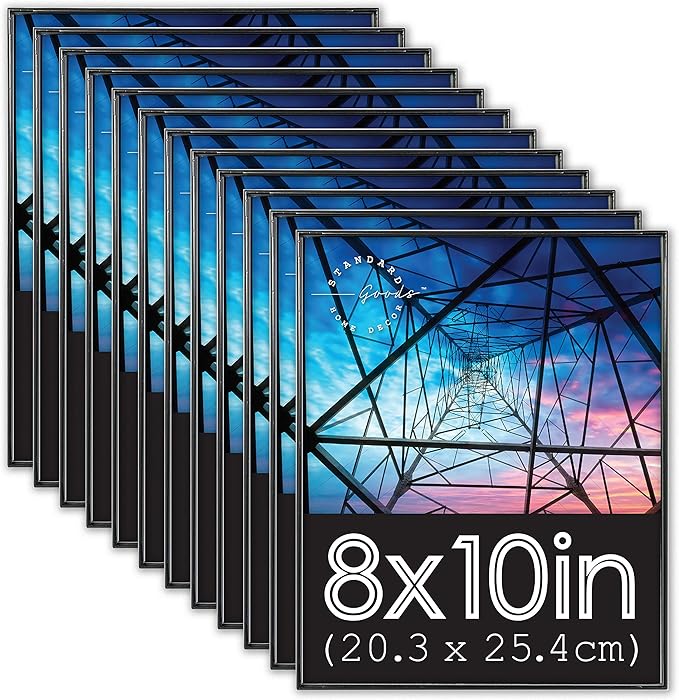 Amazon.com: Standard Goods Home Décor 8x10 Front-Loading Picture Frames ...
