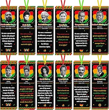 Amazon.com: Black History Month Bookmarks, 24 Different African ...