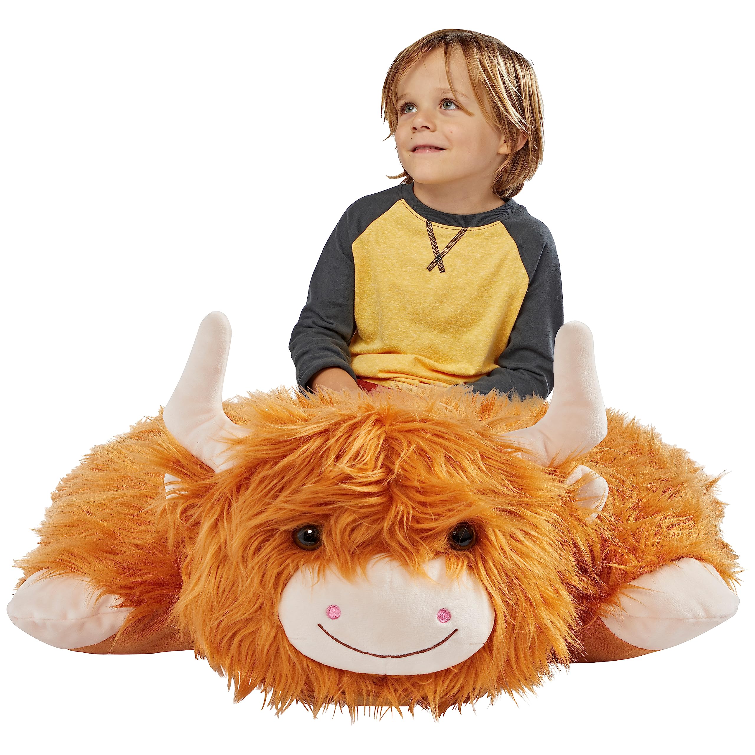 Amazon.com: Pillow Pets Jumbo 30" Highland Cow : Toys & Games