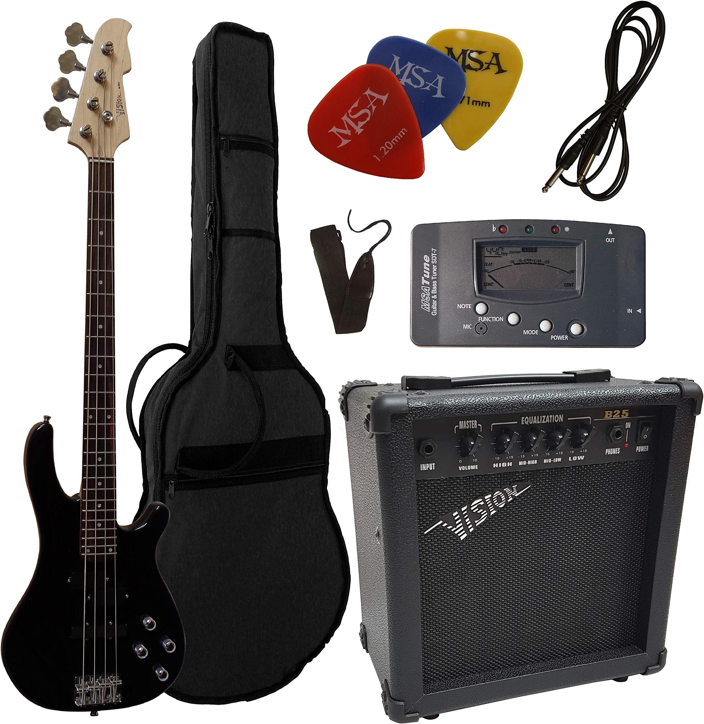 BASSO ELETTRICO NERO - BASSI ELETTRICA BLACK - SET ELLETRICHE CON ...