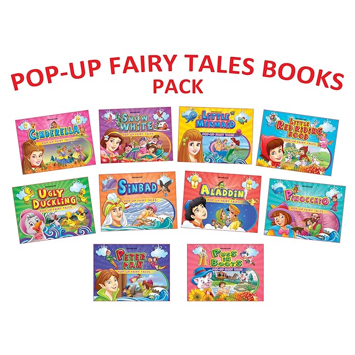 Buy Pop Up Fairy Tales 10 Books Pack for Children Age 3 - 7 Years ...