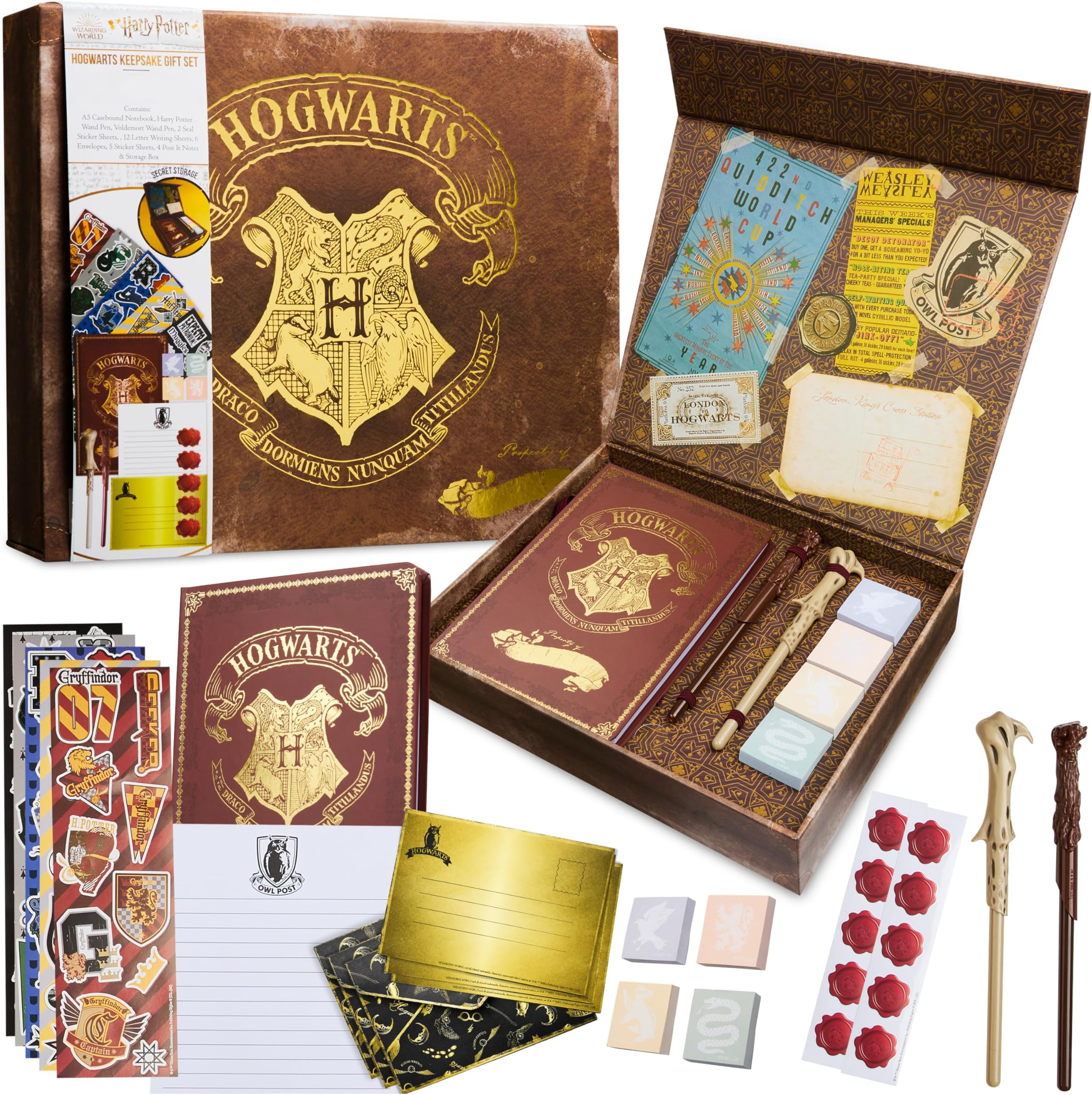 Amazon.com: Harry Potter Stationery Set A5 Hogwarts Hedwig Notebook Pen ...
