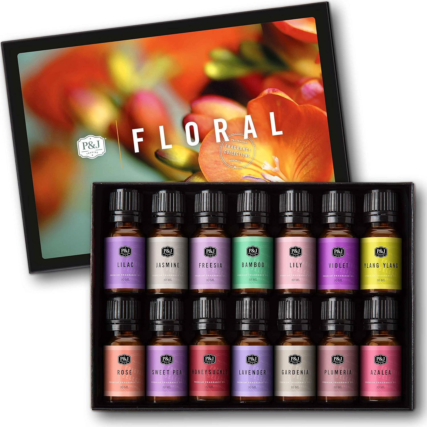 Floral Set of 14 Premium Grade Fragrance Oils - Violet, Rose, Freesia ...