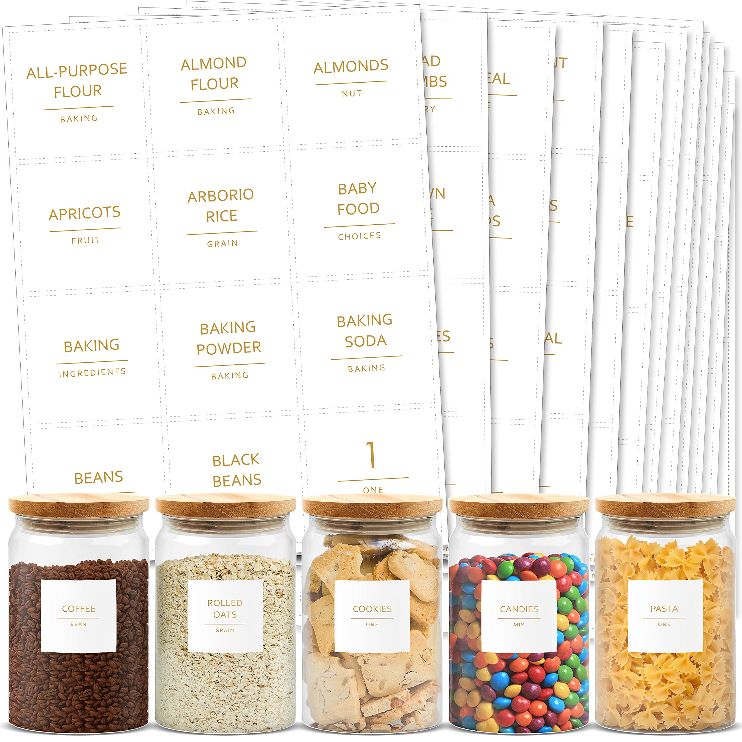 Buy Talented Kitchen 144 Gold Minimalist Pantry Labels 144 Kitchen buy-talented-kitchen-144-gold-minimalist-pantry-labels-144-kitchen