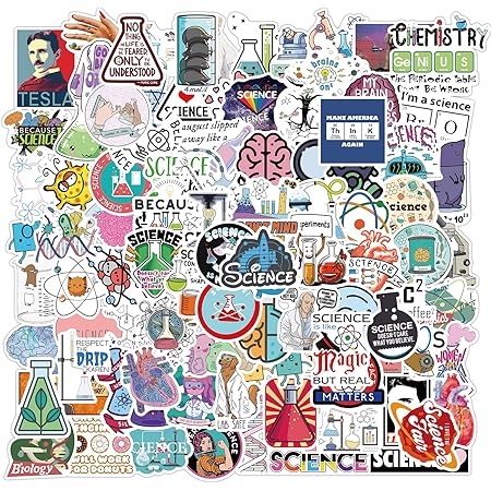 Amazon.com: Science Laboratory Stickers Pack, 100 Pcs Physics Chemistry ...