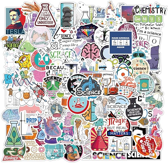 Amazon.com: Science Laboratory Stickers Pack, 100 Pcs Physics Chemistry ...