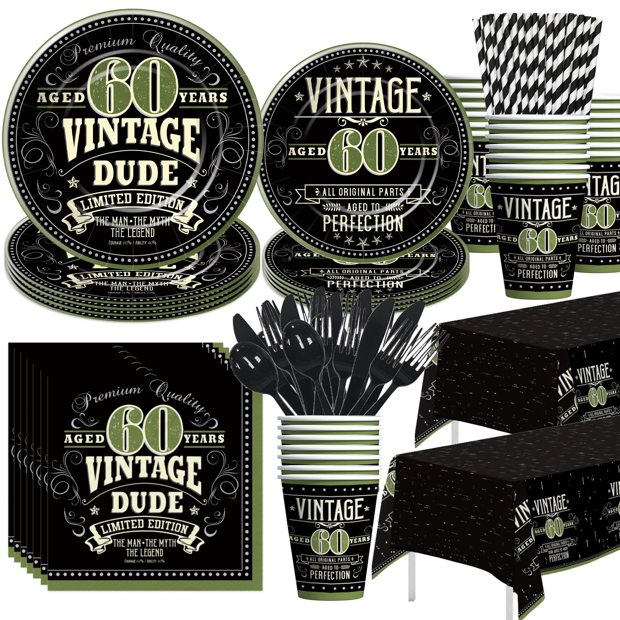 Amazon.com: HIPVVILD Vintage 60th Birthday Decorations For Men ...