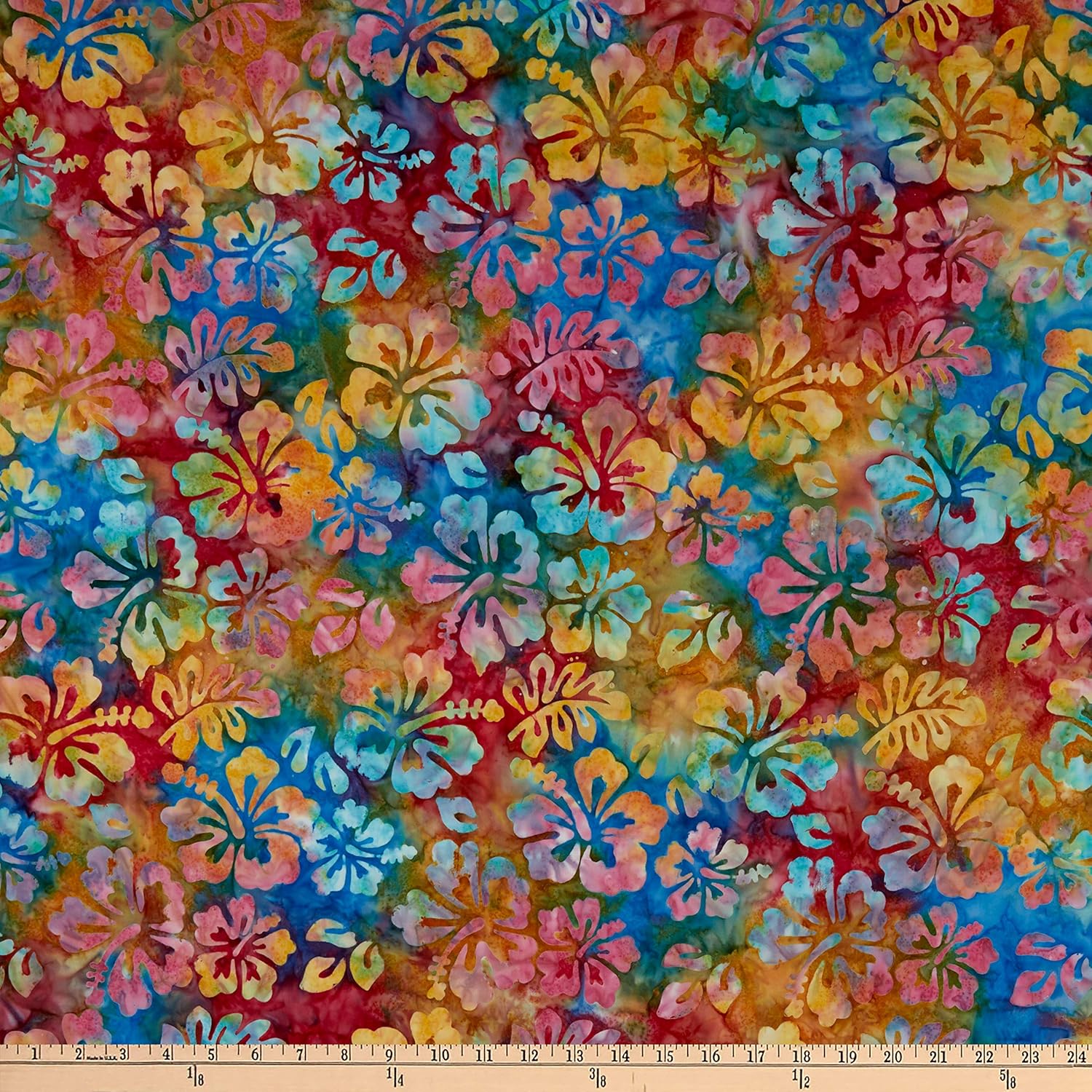 Amazon.com: Michael Miller Tropical Batiks Hibiscus Batik Calypso ...