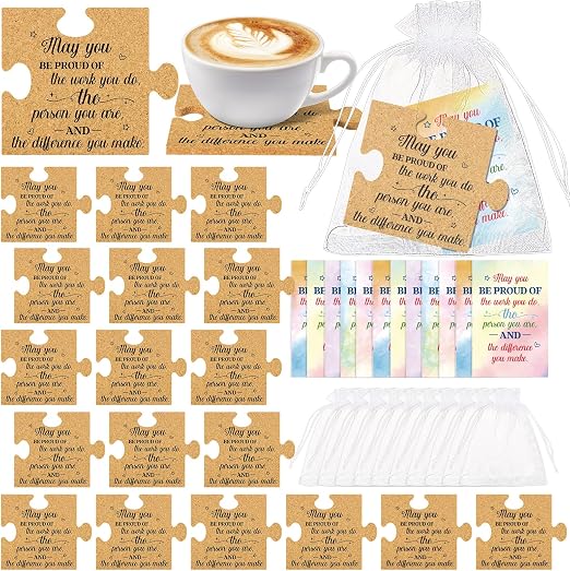 Amazon.com: Hushee 25 Sets Thank You Appreciation Coasters Gifts Bulk ...