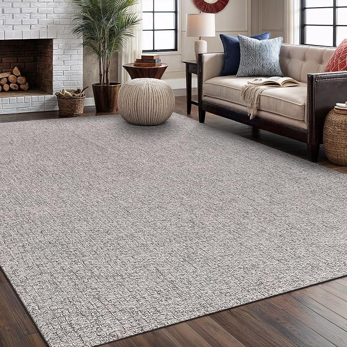 Amazon.com: Easy Jute Rug 8x10 Indoor Outdoor Natural Rugs Solid Fiber ...