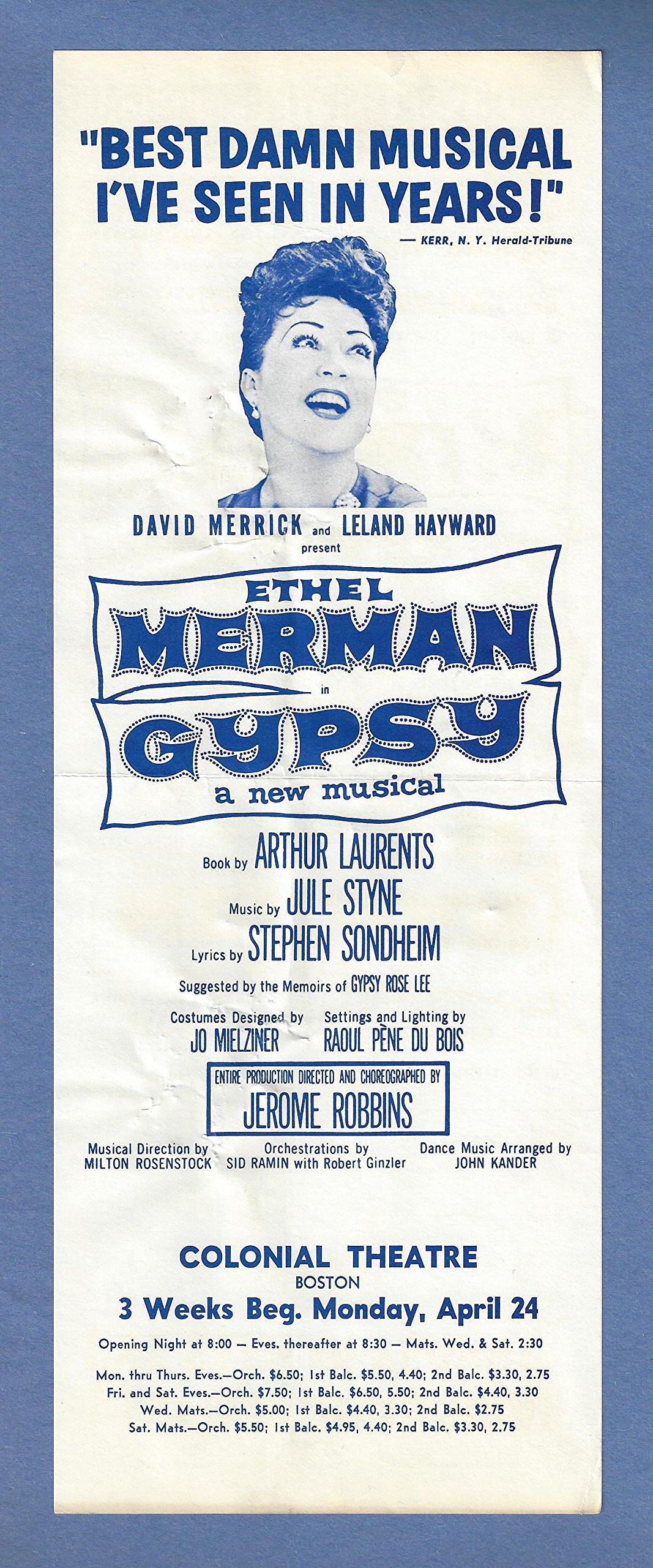 Gypsy Musical Ethel Merman
