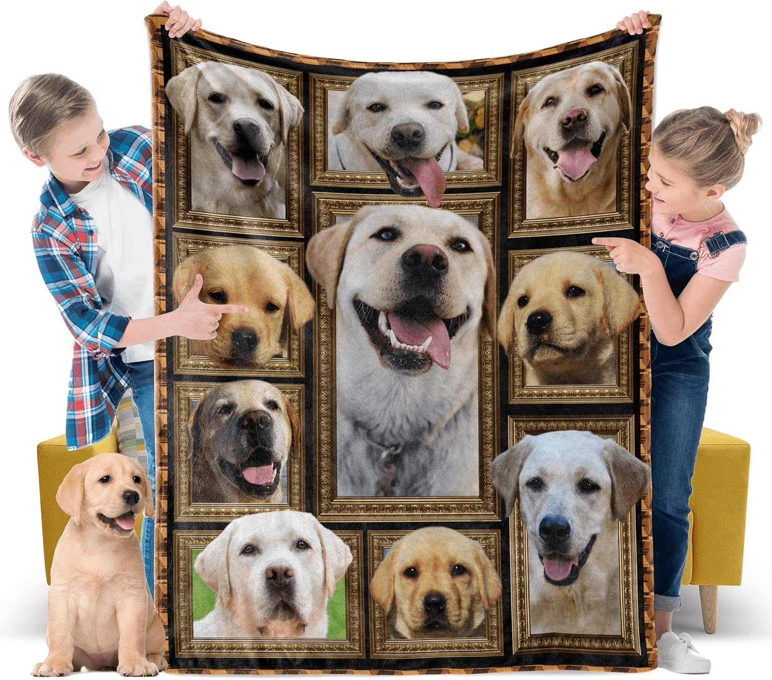 Amazon.com: Labrador Blanket for Girls Boys Kids Silky Soft Plush Throw ...