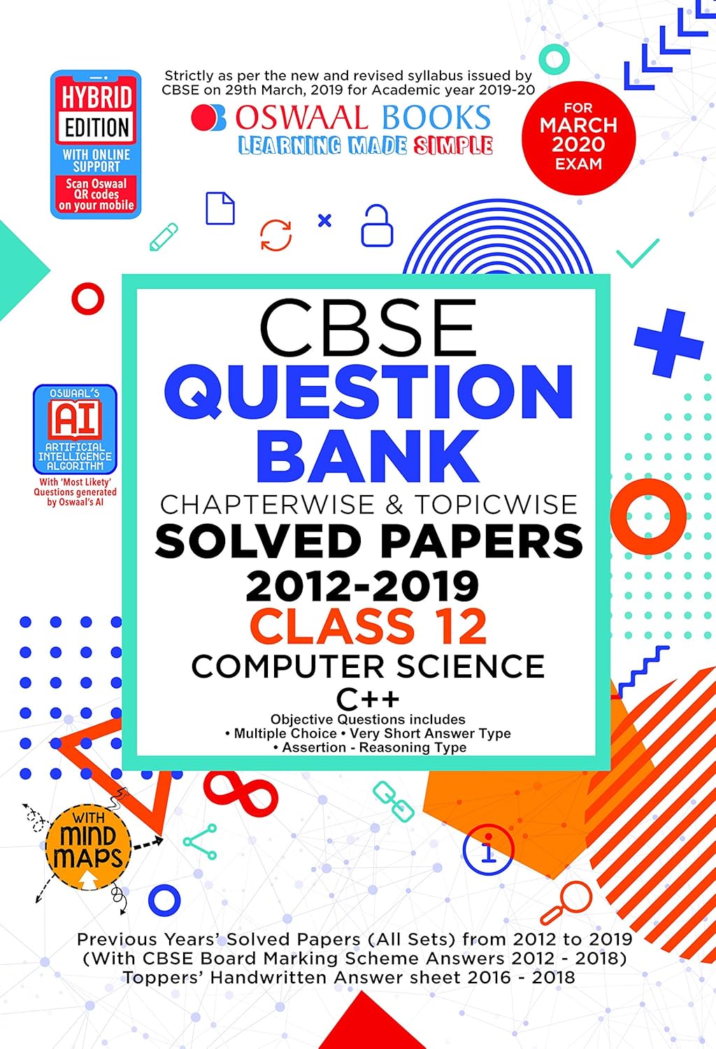 Oswaal CBSE Question Bank Class 12 Computer Science C++ Book ...