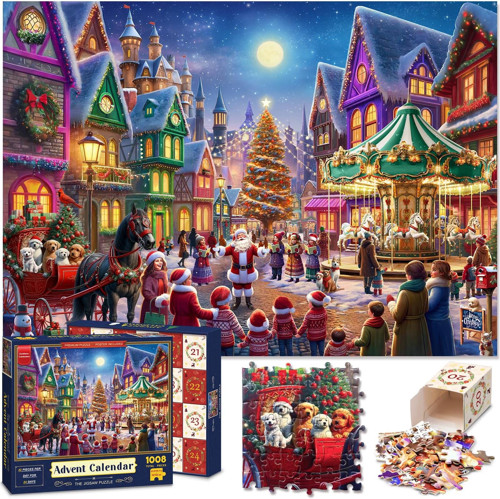 Amazon.com: Advent Puzzle Calendar 2024 for Kids and Adults, 24 Days ...