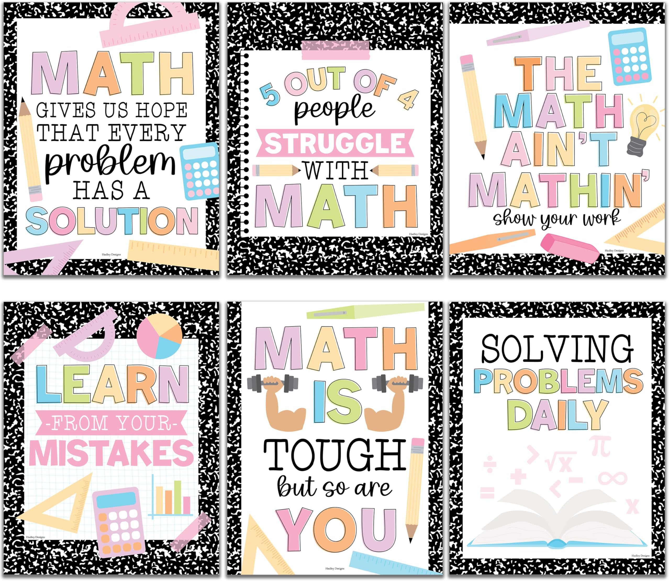 Amazon.com : party greeting How to Rock at Math Bulletin Board Set ...