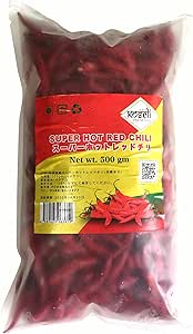 Amazon.co.jp: Red Chili Pepper, Frozen Super Hot, 16.9 oz (500 g) Pack ...