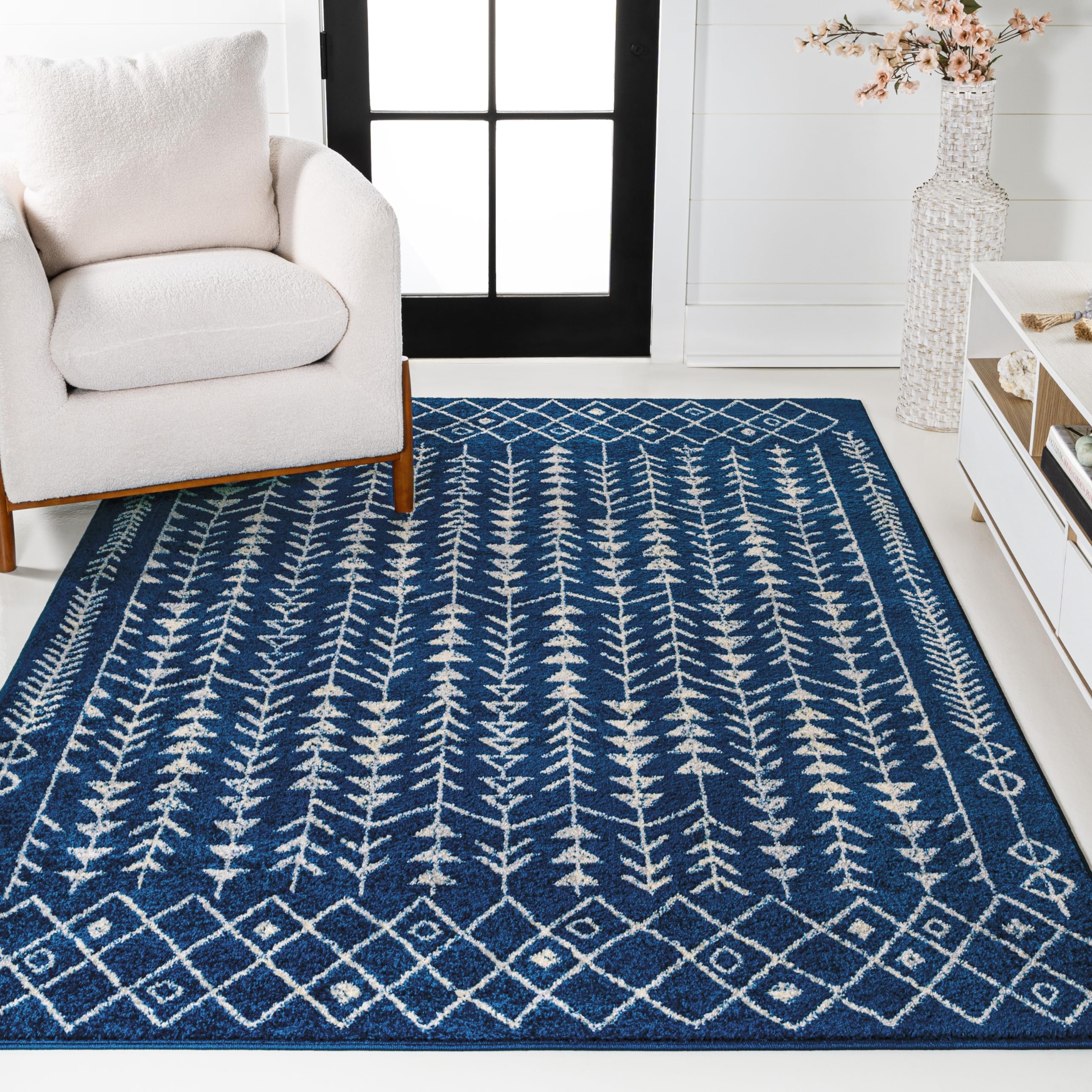 Amazon.com: JONATHAN Y MOH210D-8 Ziri Moroccan Geometric Area Rug ...
