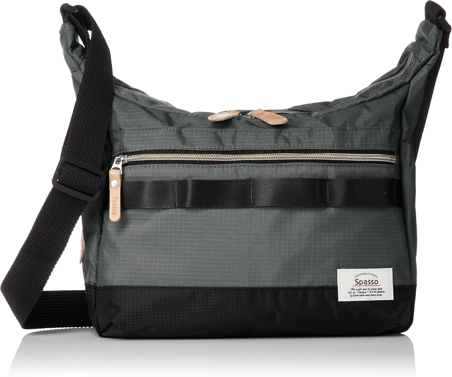 Amazon | [スパッソ] 舟型ショルダー neorip 4-413 グレー | Spasso(スパッソ) | ショルダーバッグ