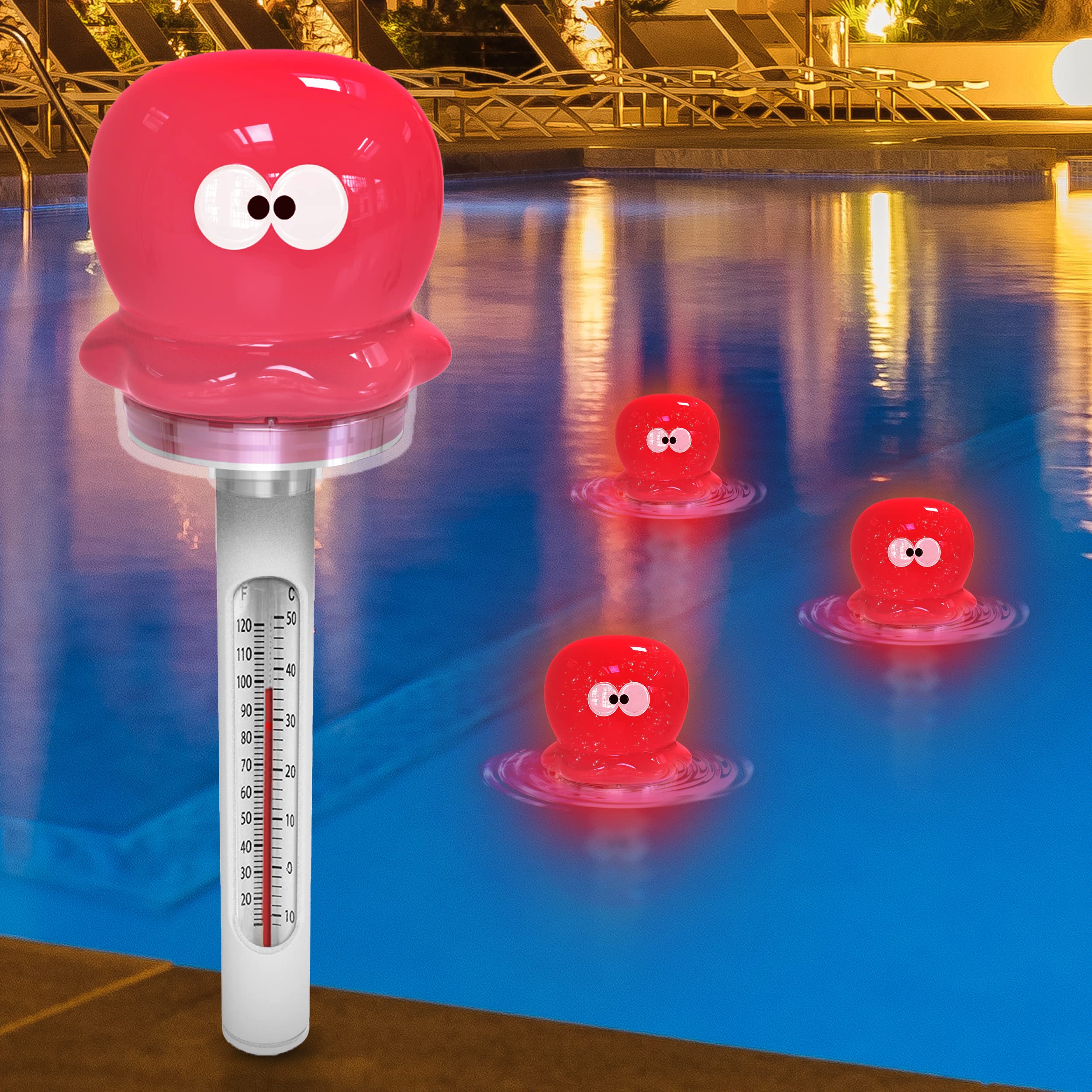 Solar Powered Lighted Outdoor Thermometer Outdoor And Backyard