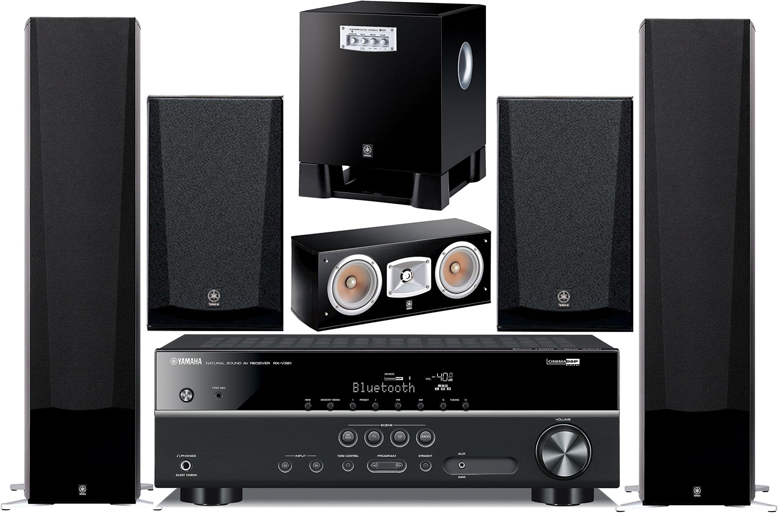Amazon.com: Yamaha 5.1-Channel Wireless Bluetooth 4K 3D A/V Surround ...