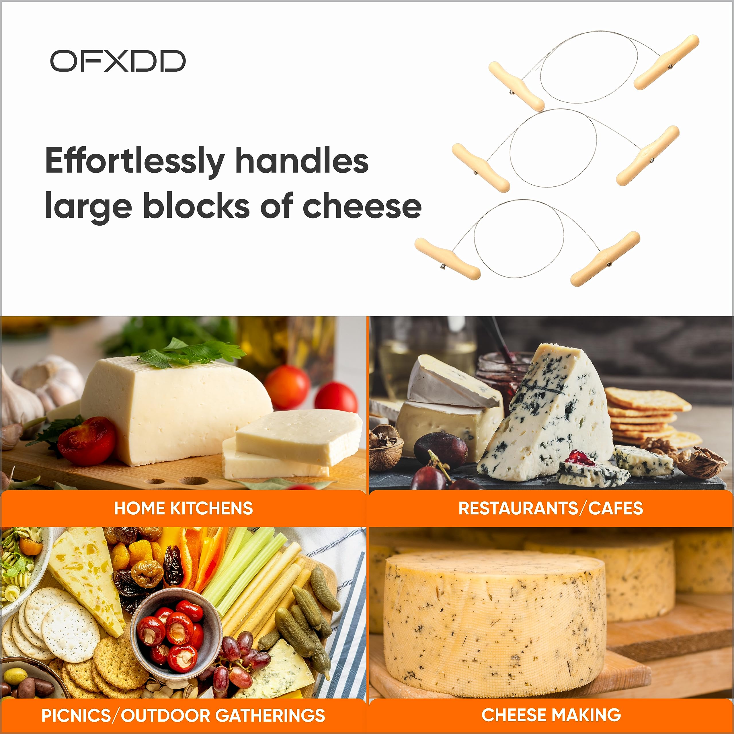 Cheese Knife Stainless Steel Cheese Slicer With Wire - Perfect For ...