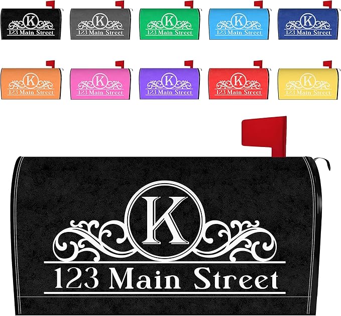 Amazon.com: Custom Monogram Family Name Mailbox Covers Magnetic ...