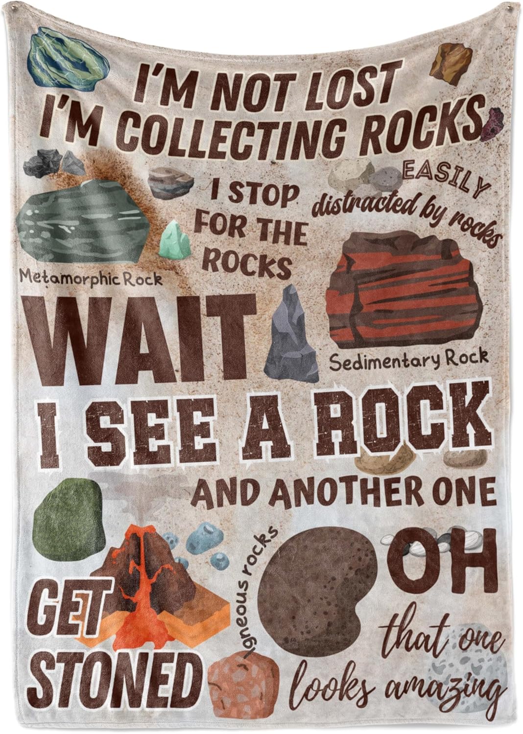 Amazon.com: Huglanket Funny Geologist Gifts, Rock Collector Flannel ...