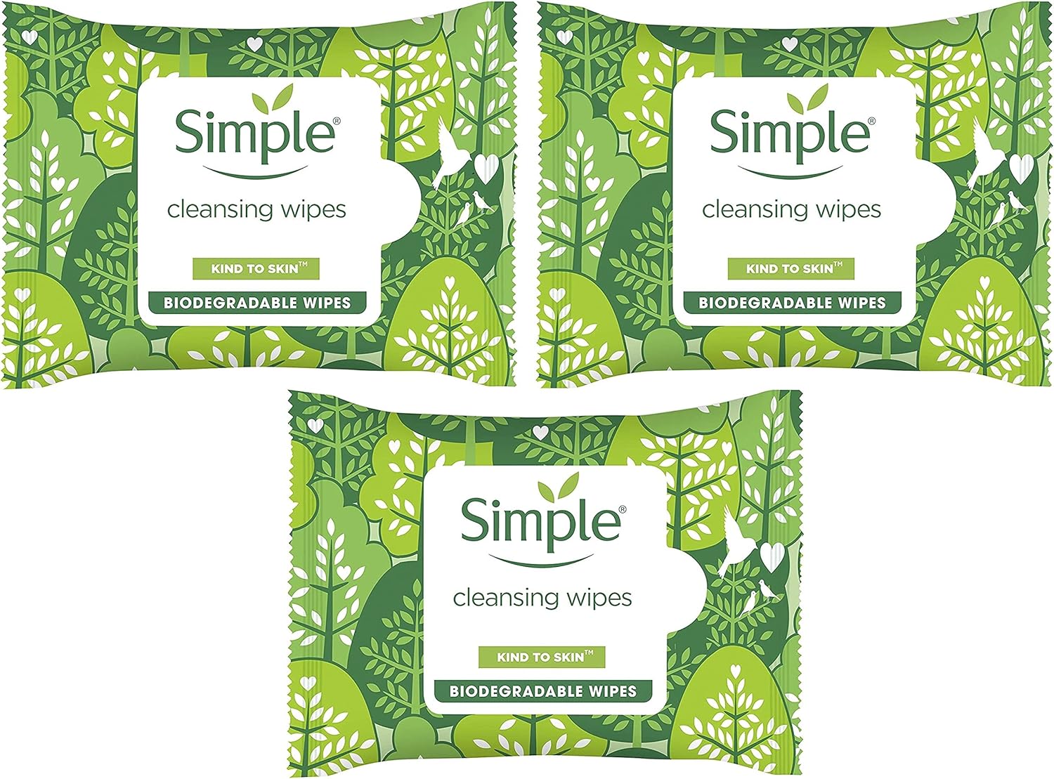 Simple Kind to Skin Cleansing Wipes Biodegradable 20 Piece 3 Packs ...