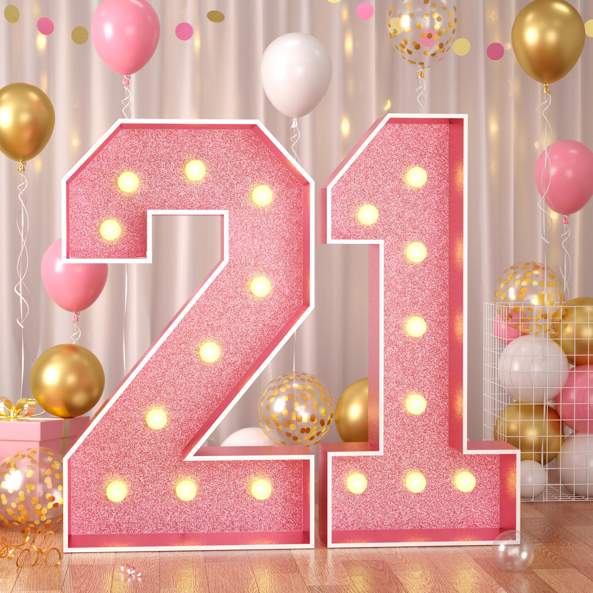 Number 21 Birthday Milestone Birthday Gold 21st Birthday Balloons