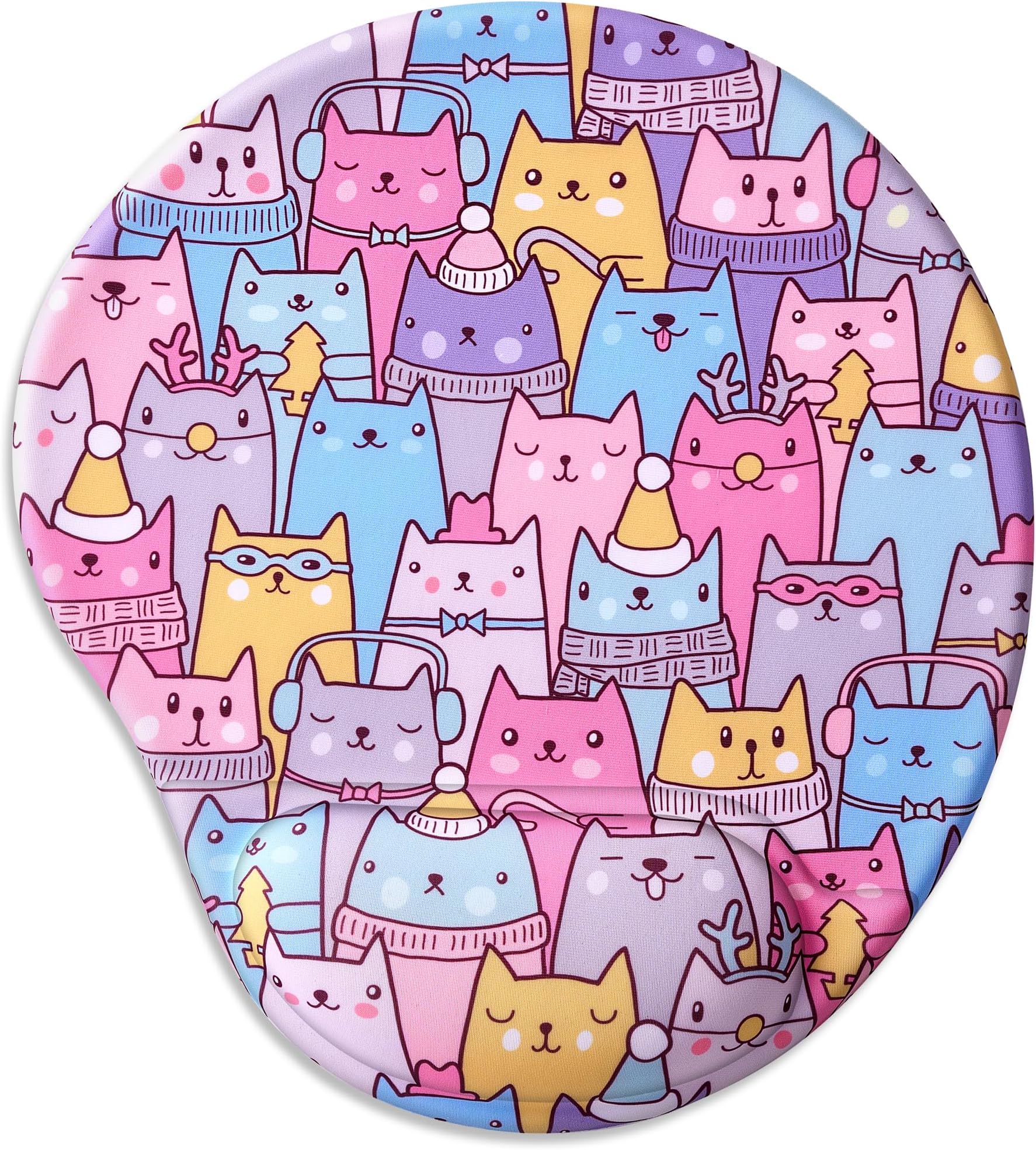 Amazon.com: Cute Cat Mouse Pad with Wrist Support Funny Ergonomic ...