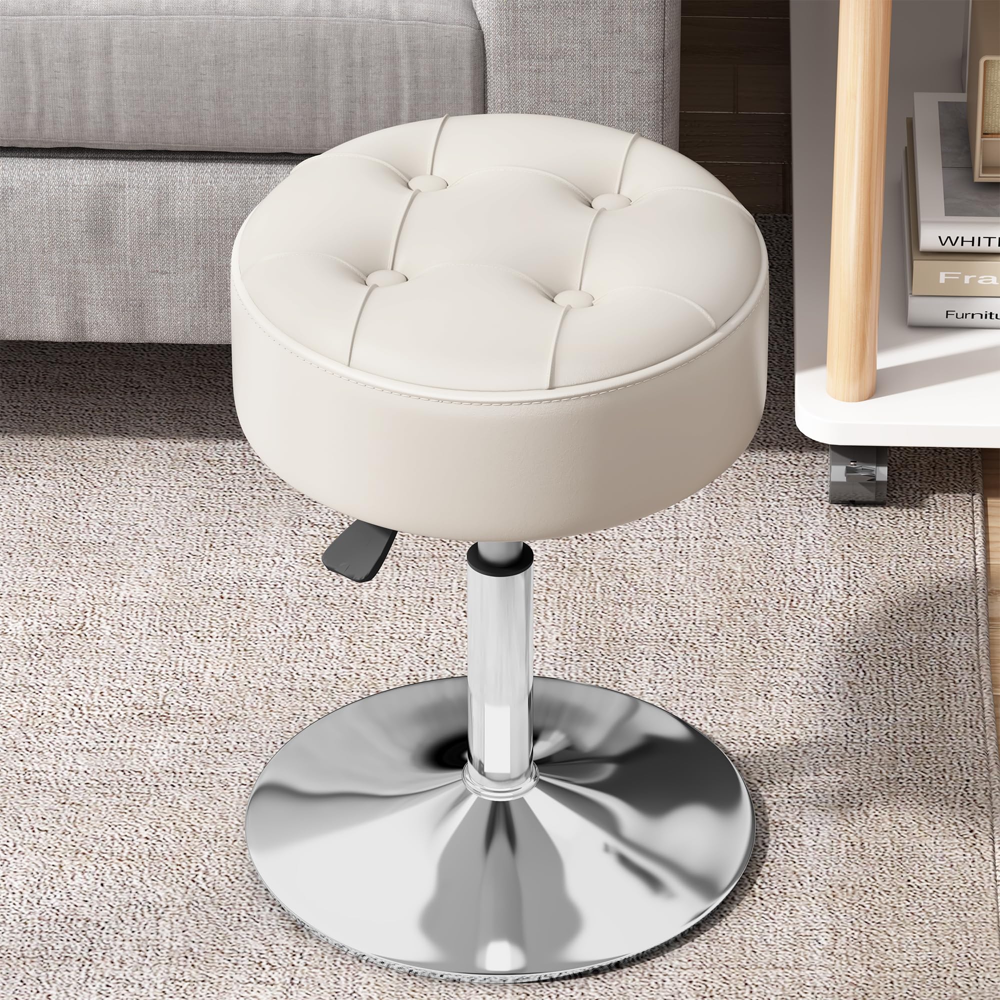 ACEQLYT® Adjustable Swivel White Vanity Stool Vanity Chair for Makeup ...