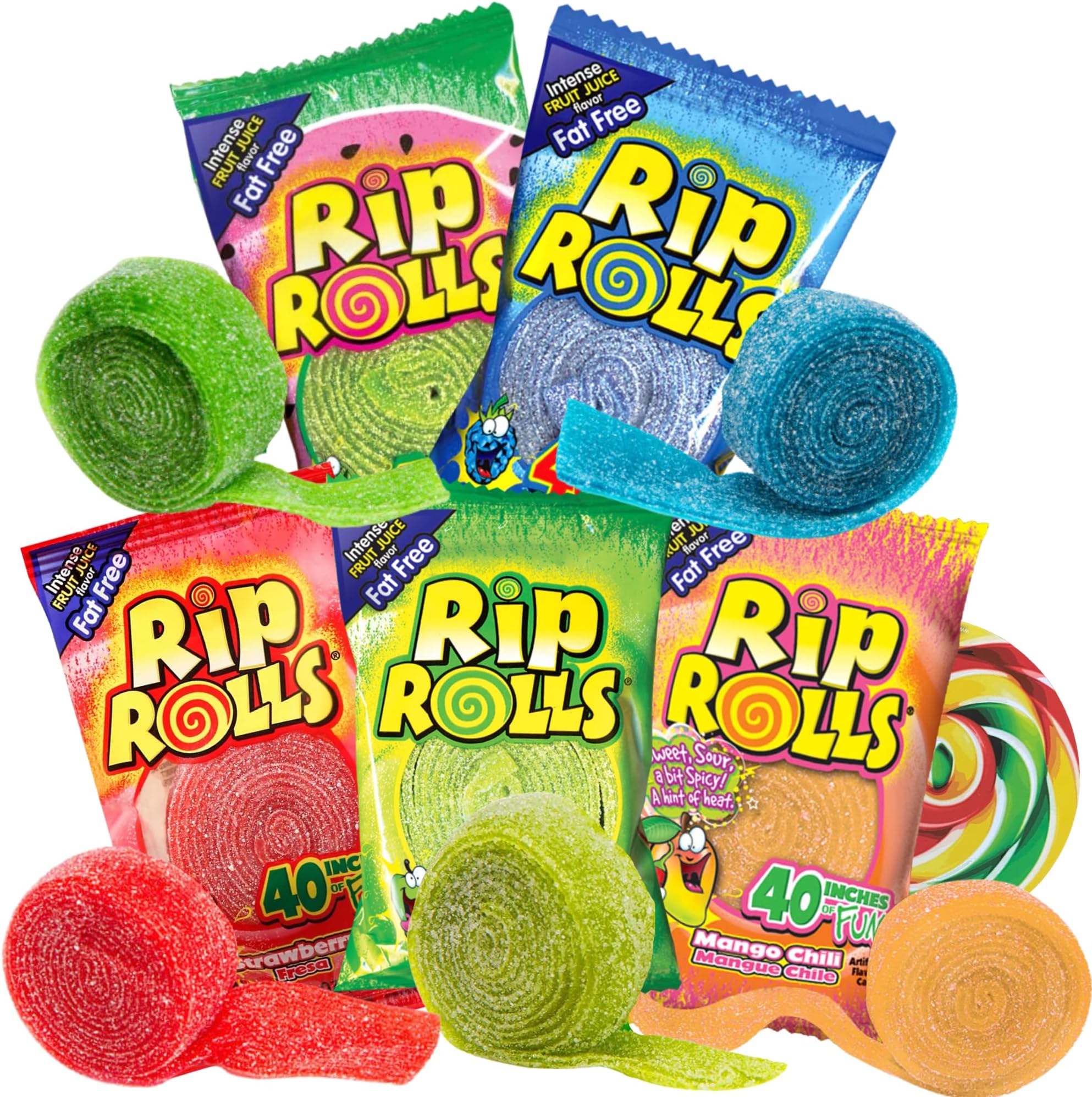 Amazon.com : Rip Rolls 24 Count Strawberry, 1.4 Ounce (Pack of 24 ...