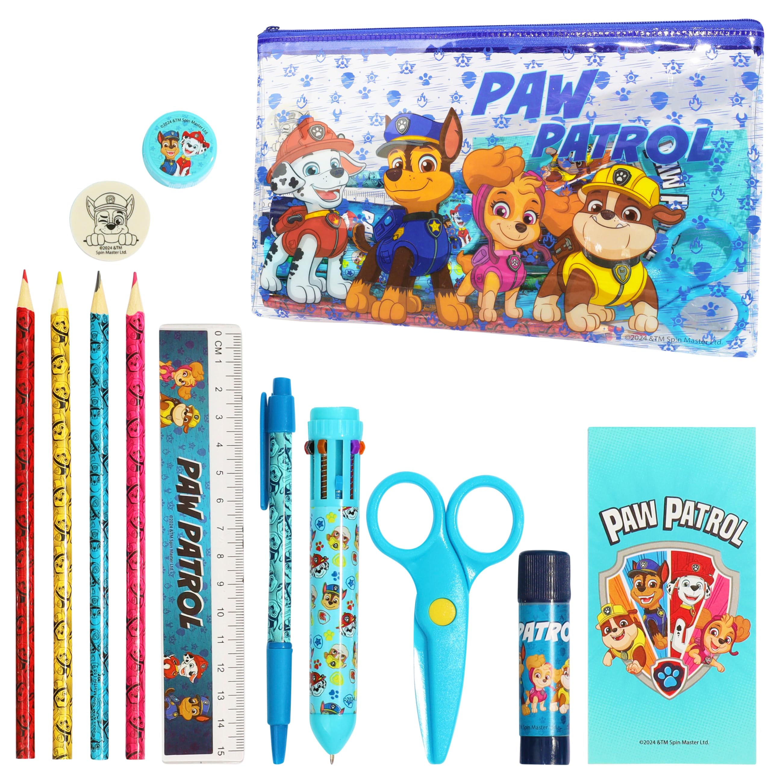 Paw Patrol Kids Pencil Case and Stationery Supplies Set for Preschool ...