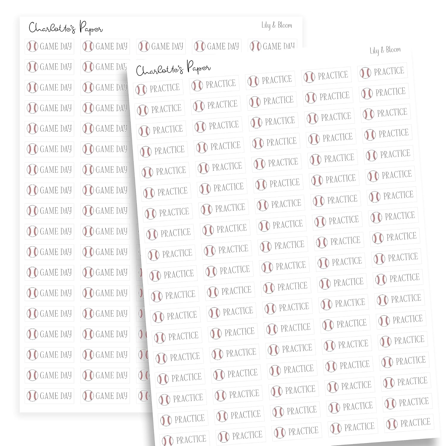 Amazon.com: Micro Clear Practice and Game Day Stickers, .30" tall ...