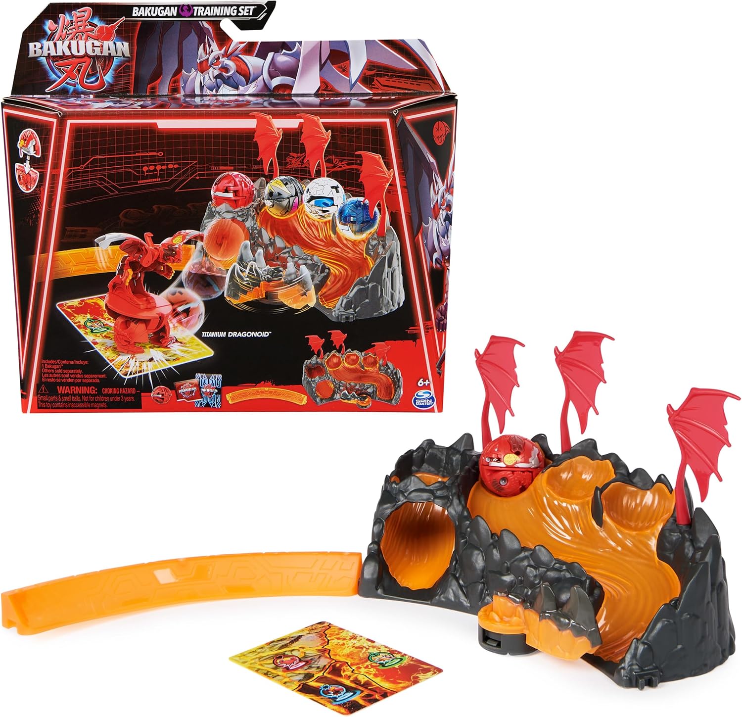 Amazon.com: Bakugan Training Set with Titanium Dragonoid, Dragon Clan ...