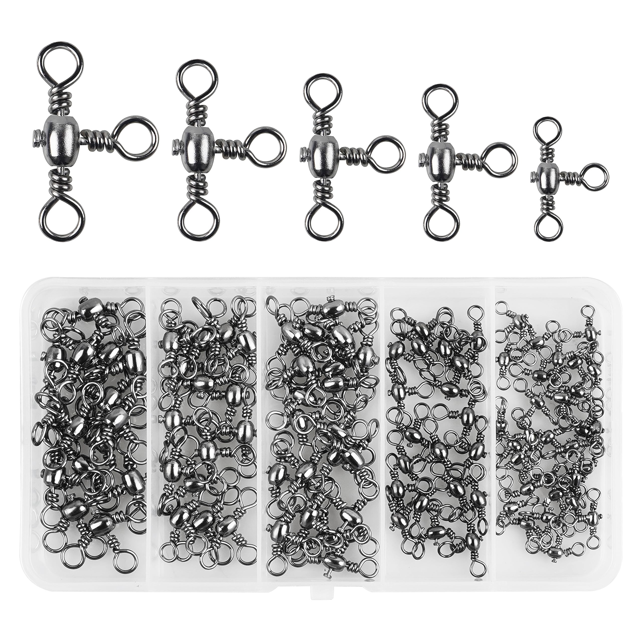 Amazon | 【120本入】AGOOL トリプルサルカン 三又サルカン スイベル スムーズに回転 高強度 耐食性 釣りコネクター トレブル ...