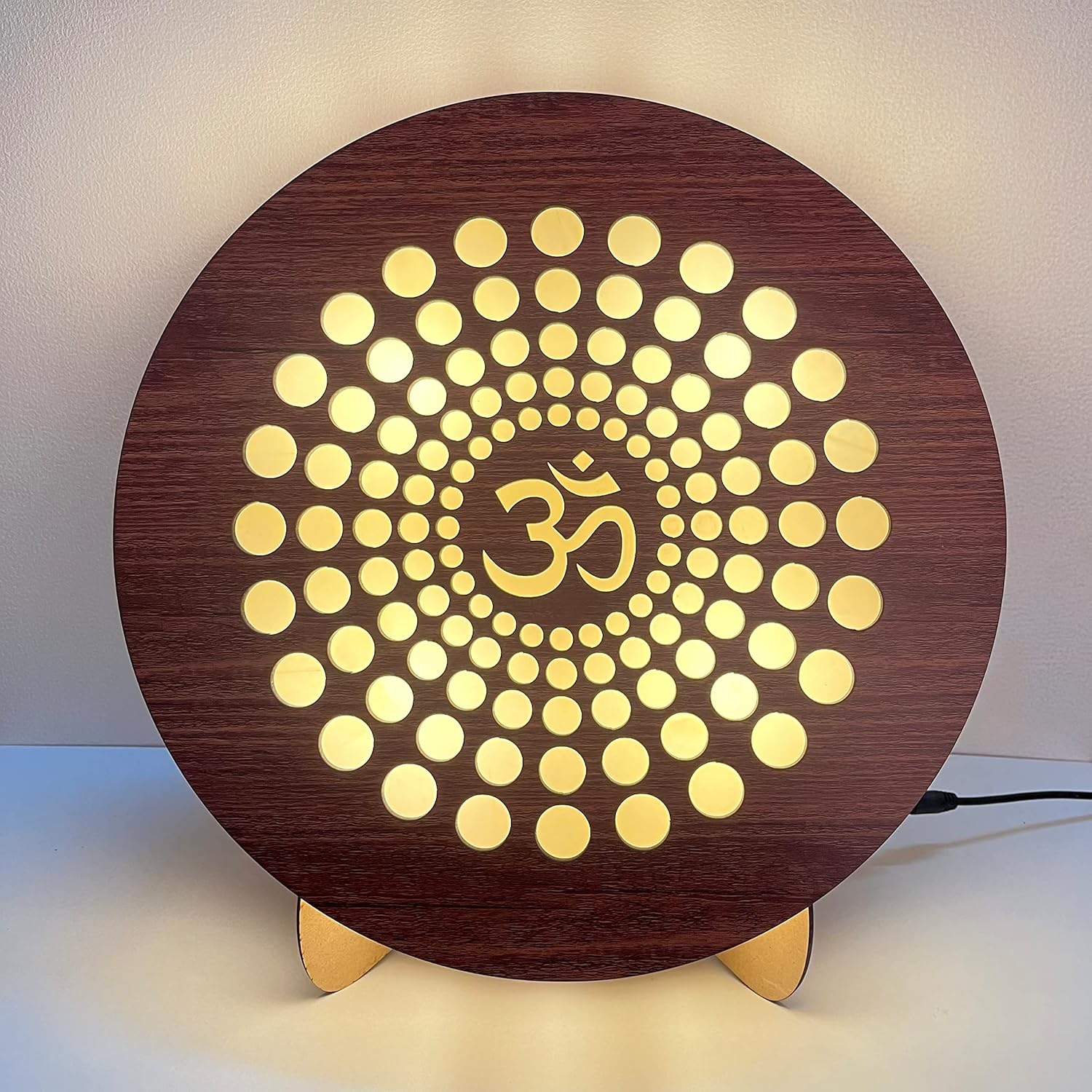 BAPUBEBE OM | Swastik | Ganesh | Ganpati | Khanda | Wall Hanging LED ...