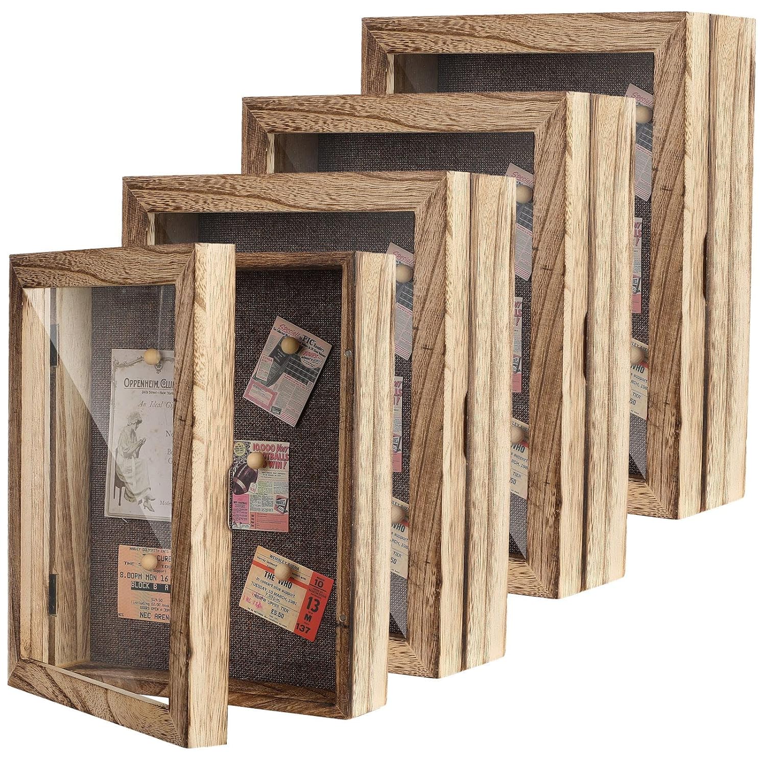 4 Pcs Shadow Box Frame 8 X10 Inch Shadow Box Display Case with Linen ...