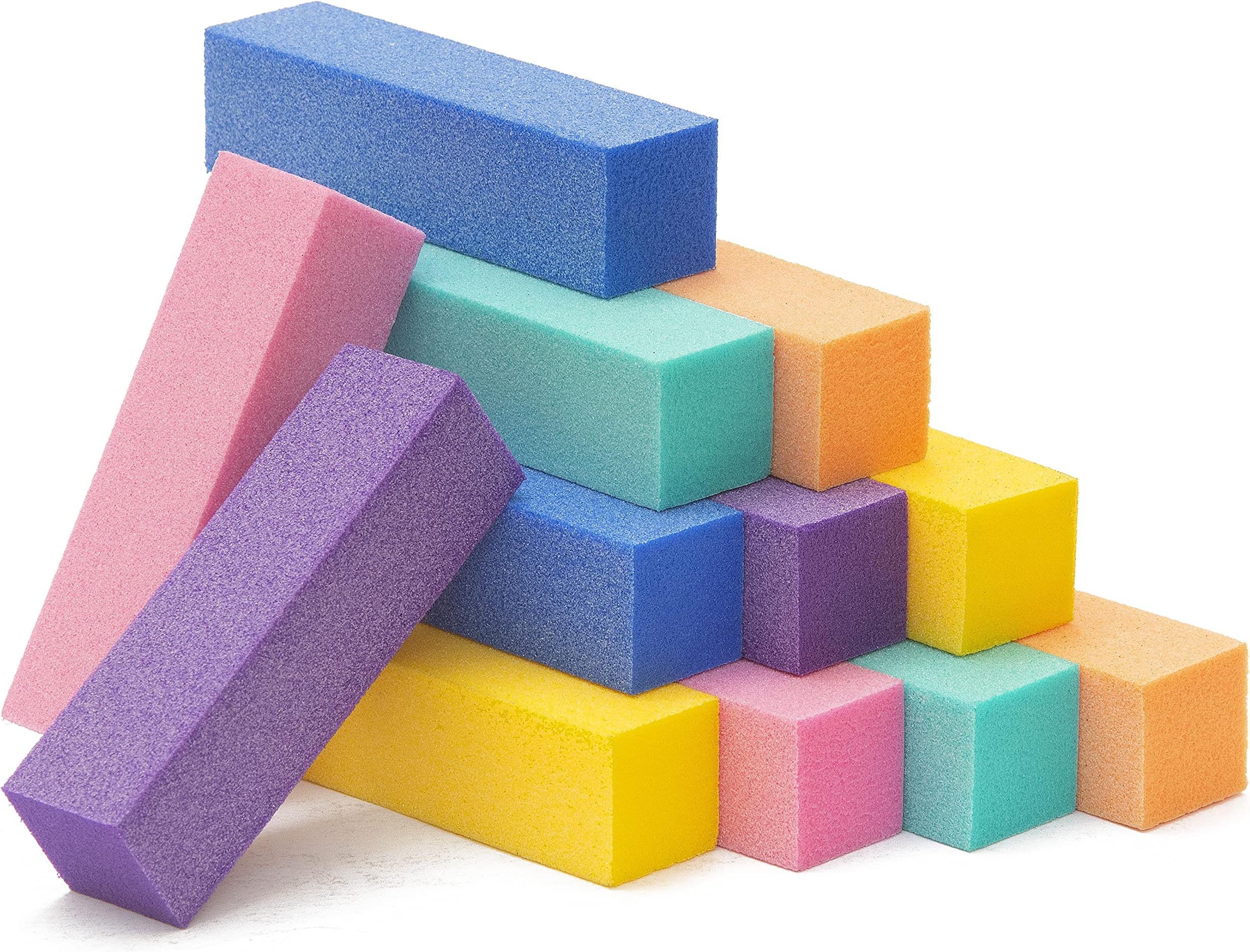 Amazon.com : Natural and Acrylic Nail Buffing Blocks, 12-Pack, 4 Sided ...