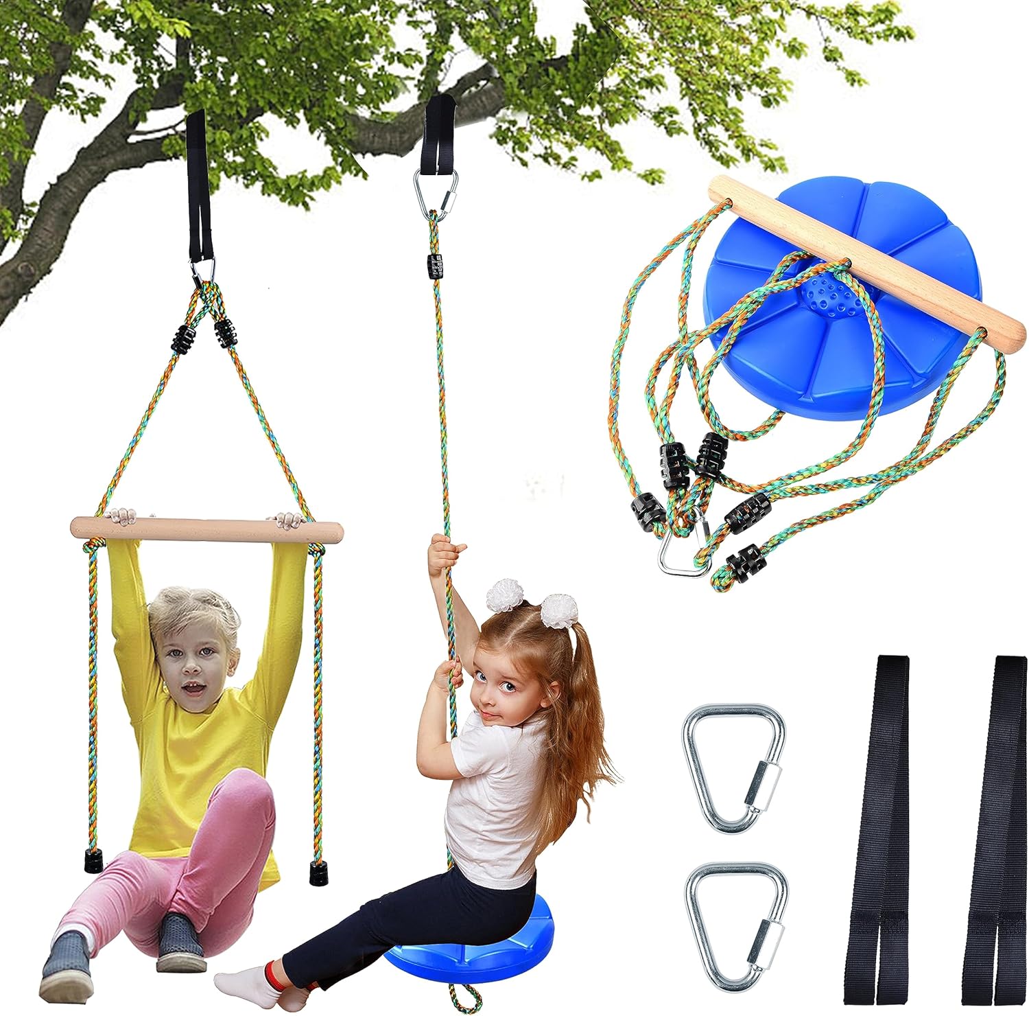 Amazon.com: Disc Swing for kids Tree Swing Set Accessories Rope Swing ...