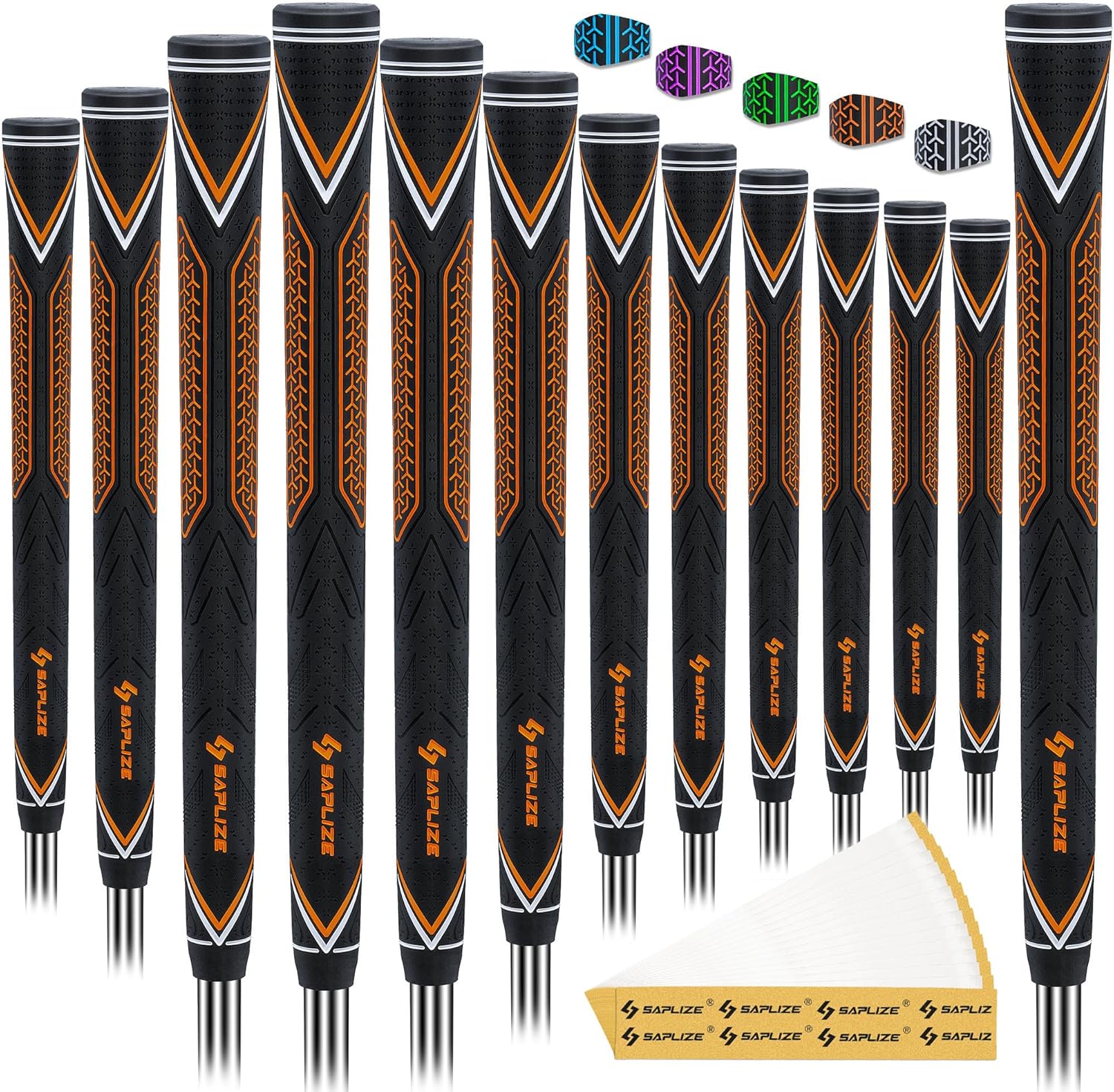 SAPLIZE High-Performance Rubber Golf Grips 13 Pack, High Shock ...